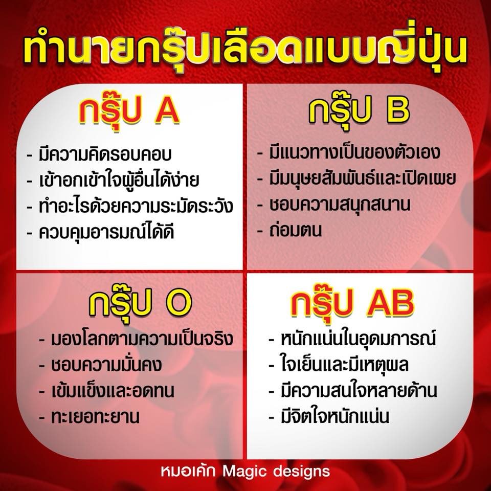 ทำนายนิสัยจาก กรุ๊ปเลือด เลือดกรุ๊ปไหนชอบความมั่นคง ทะเยอทะยาน - ข่าวสด