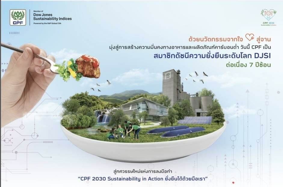 ซีพีเอฟ ติดอันดับดัชนีความยั่งยืน “DJSI” ต่อเนื่อง 7 ปีซ้อน - ข่าวสด