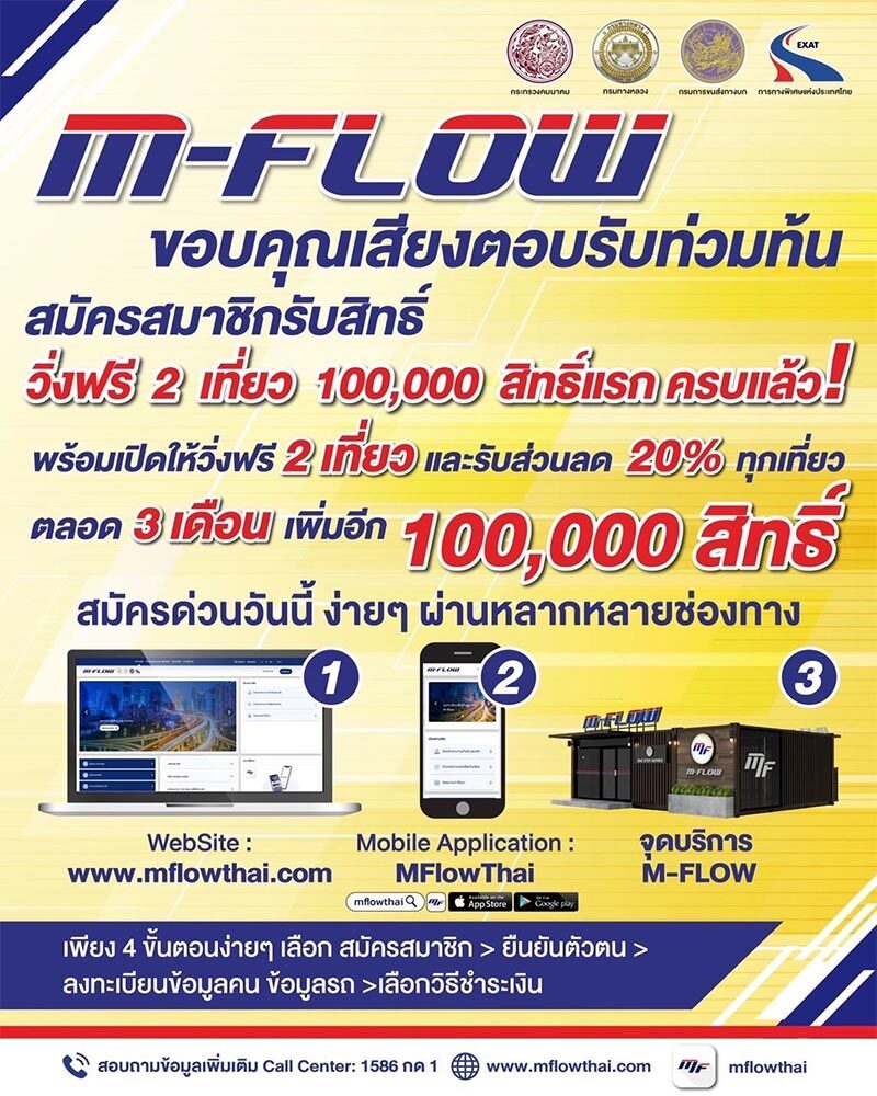 'ศักดิ์สยาม' จัดโปรฯ หนุนสมัคร "เอ็มโฟล์ว" พร้อมจี้ ทล.คืนค่าปรับให้ครบ ภายใน มี.ค. - ข่าวสด