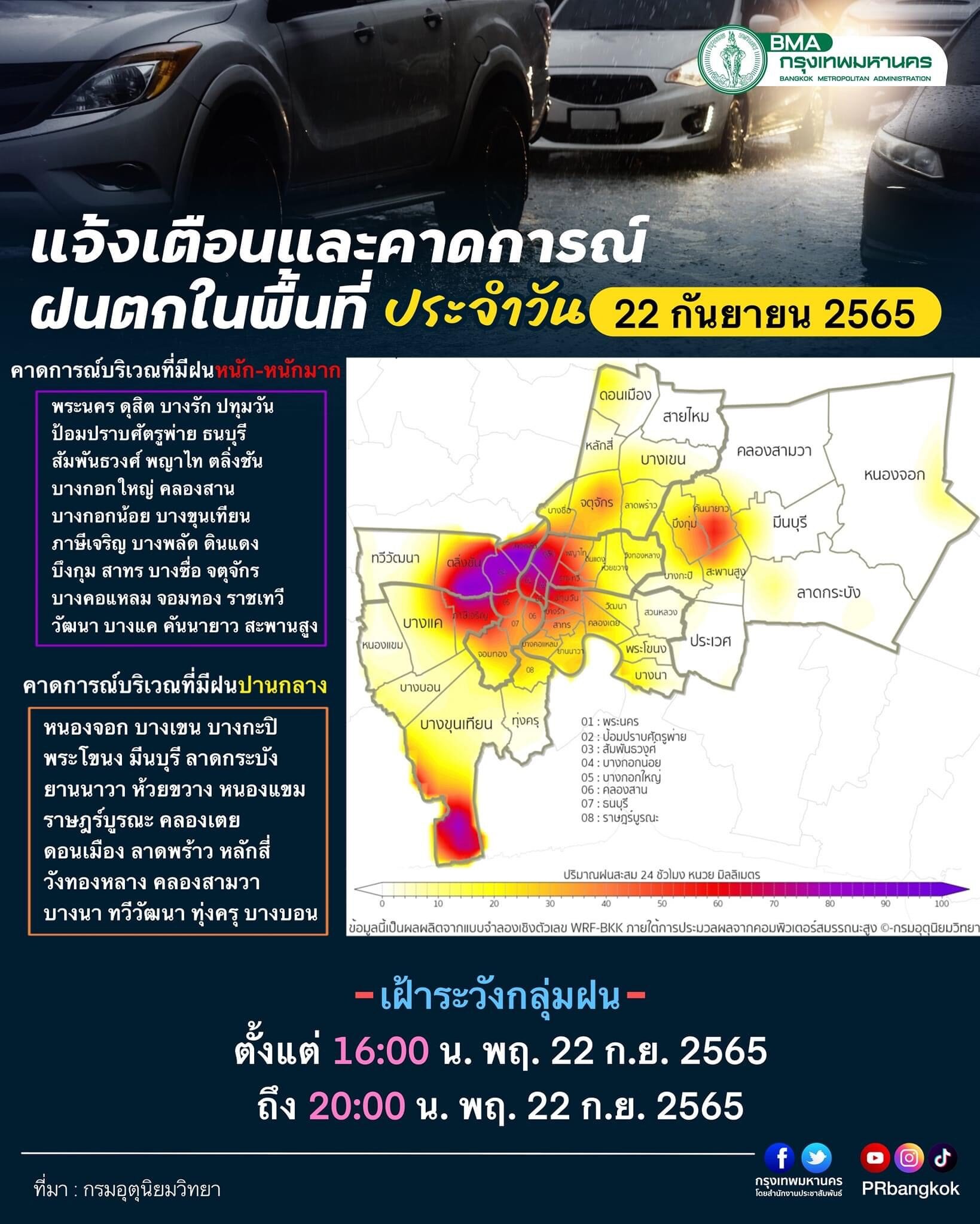 Hurry back home! It is very heavy today with the rain hitting Bangkok ...