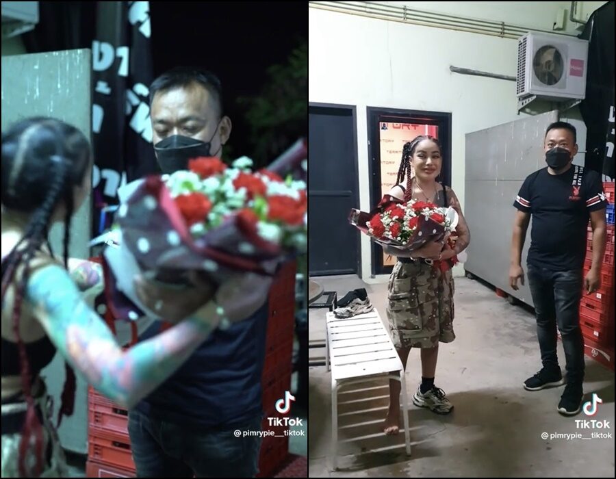 พิมรี่พาย เปิดตัวแฟน หลังหนุ่มทักจีบ 2 ปี เจอตัวจริง ถึงกับคุกเข่ามอบช่อดอกไม้ ตอบแล้วแต่งมั้ย!?