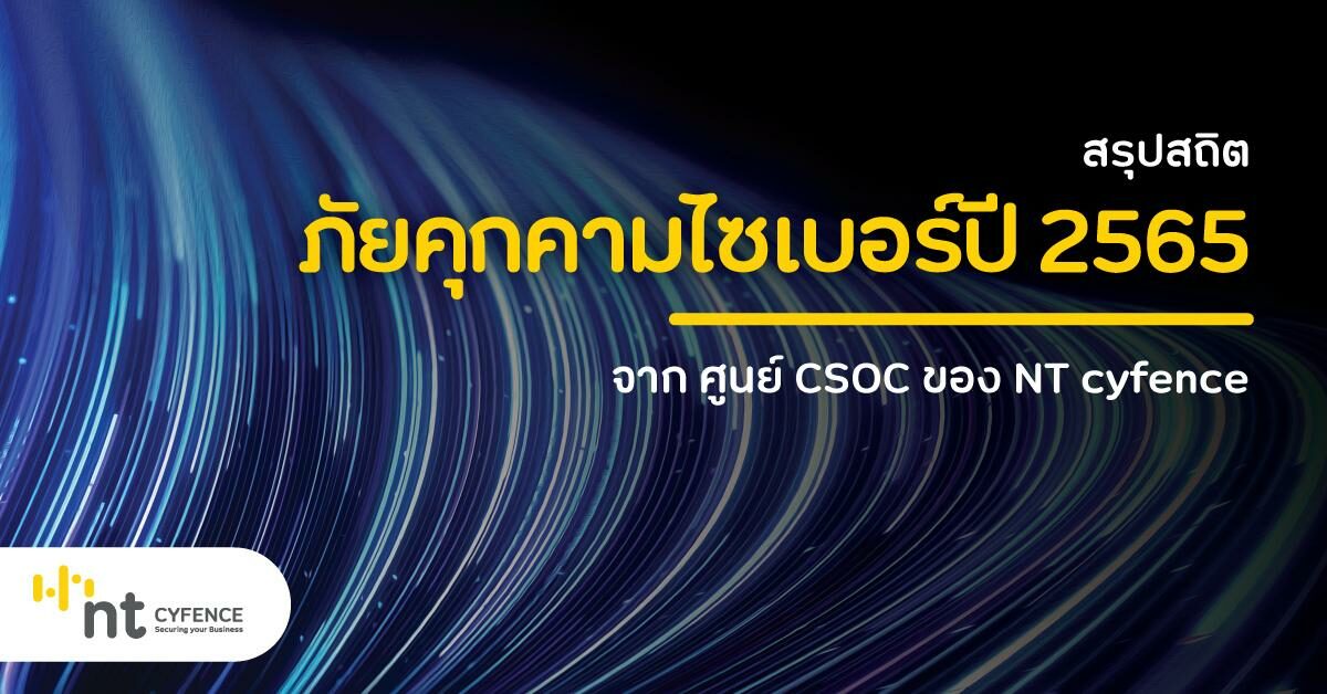สรุปสถิติภัยคุกคามปี 2565 จาก ศูนย์ CSOC ของ NT cyfence - ข่าวสด
