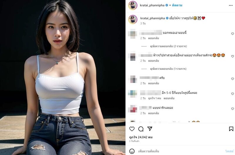 เจอถามโชว์เพื่ออะไร กระต่าย โพสต์ภาพสุดเซ็กซี่จากAI ครูไพบูลย์ ลั่นต้องจัดหนัก - ข่าวสด