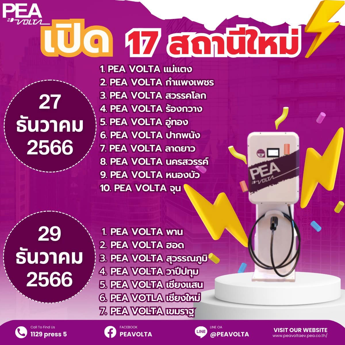เทศกาลปีใหม่ใช้รถ EV แบบไร้กังวลด้วย PEA VOLTA - ข่าวสด